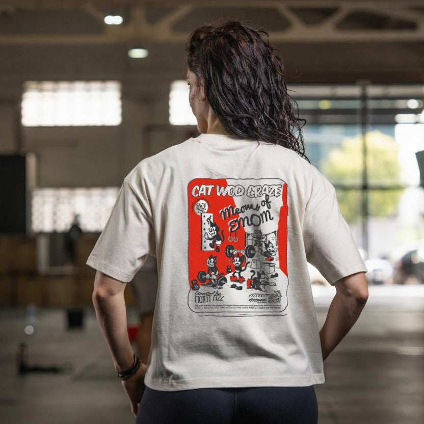 Women’s T-Shirt Cross-Training | Cat Wod Craze | Cropped Tee – Cocowod